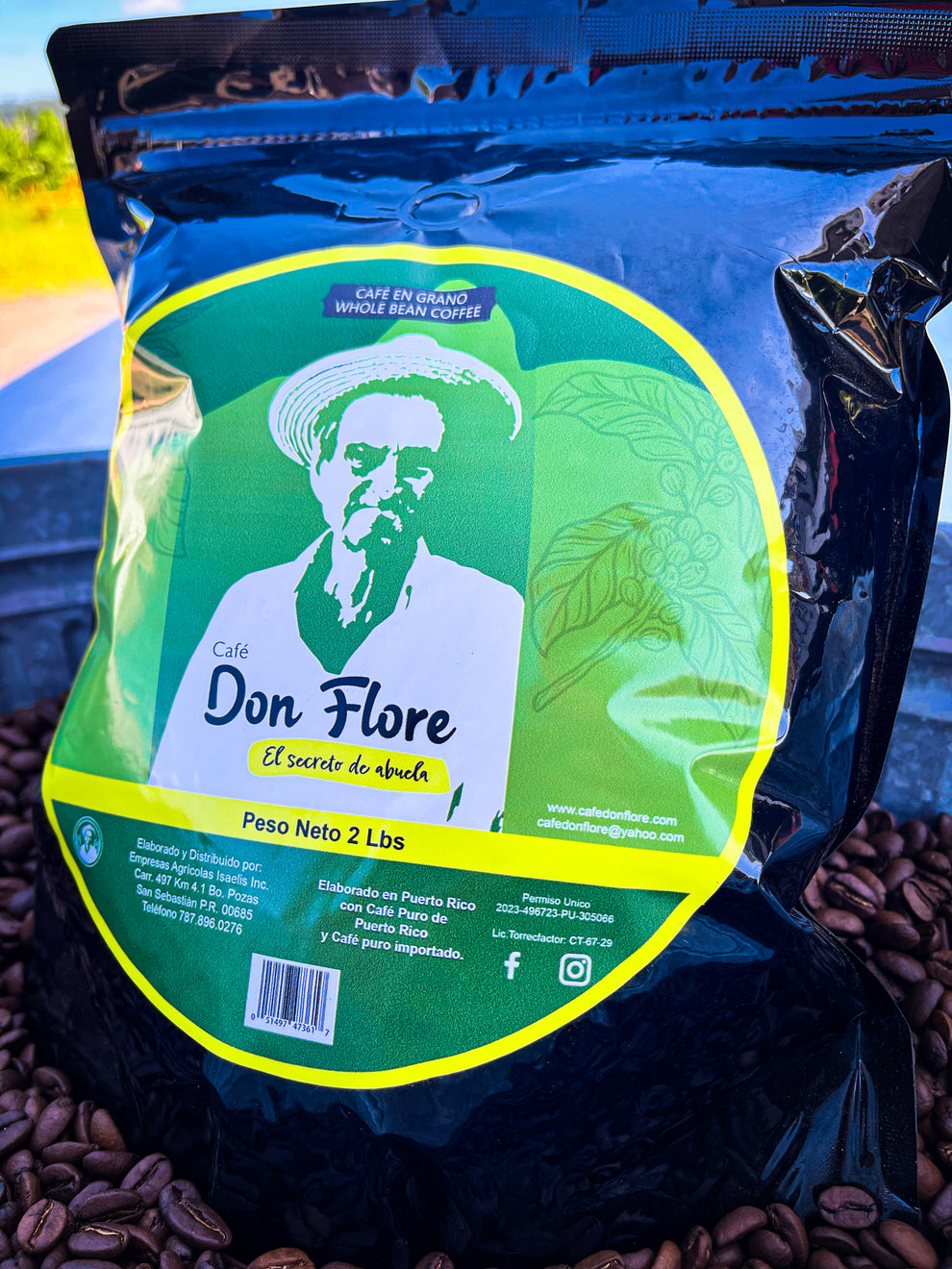 Café Don Flore - 100% Arábica en Grano (2 Lbs)